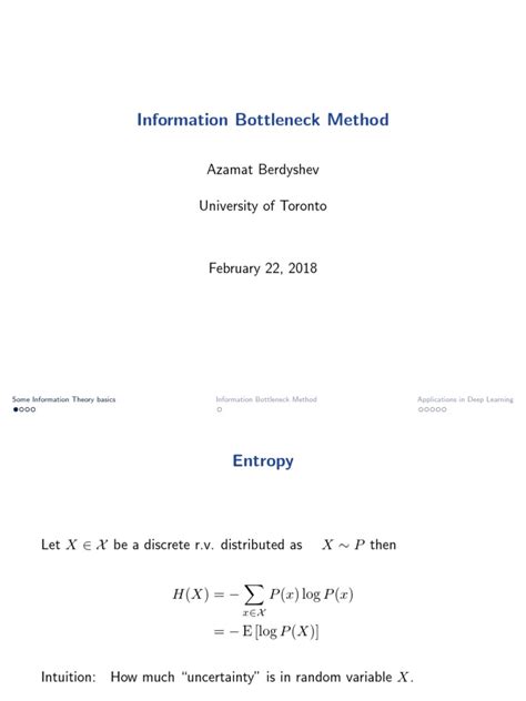 Information Bottleneck Method Pdf Artificial Neural Network Mathematical Optimization