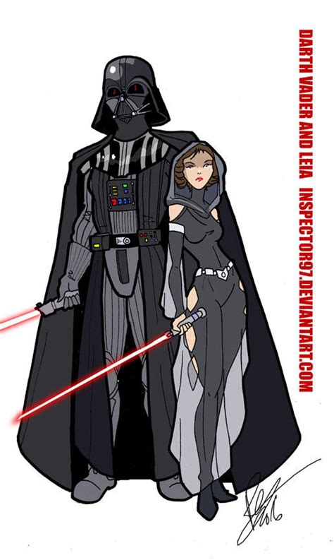 Darth Vader And Leia By Inspector97 On Deviantart