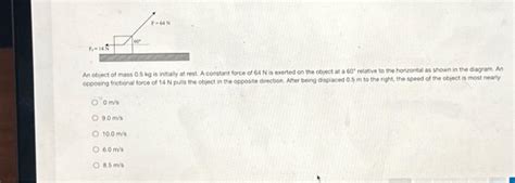 Solved An Object Of Mass Kg Is Initially At Rest A Chegg