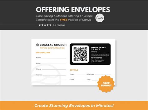 Tithe Envelope Template For Church Canva Template Church Templates Giving Form Tithes Envelope