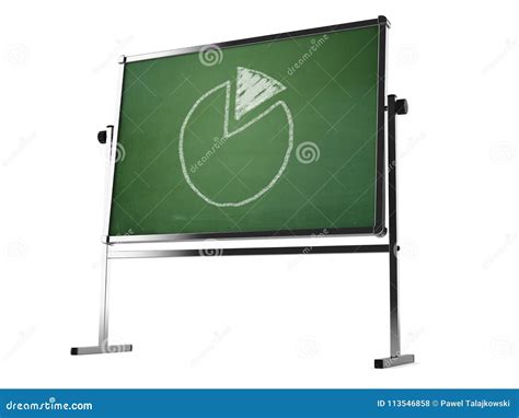 Pie Chart On Blackboard Stock Illustration Illustration Of Statistics