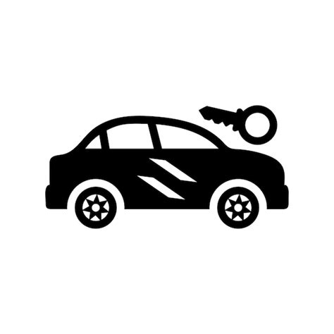 Premium Vector Auto Car Rental Vehicle Icon Black Vector Graphics