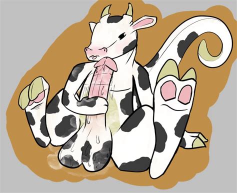 Rule 34 Anthro Balls Blush Bodily Fluids Bovid Bovine Curling Tail Genitals Horn Humanoid