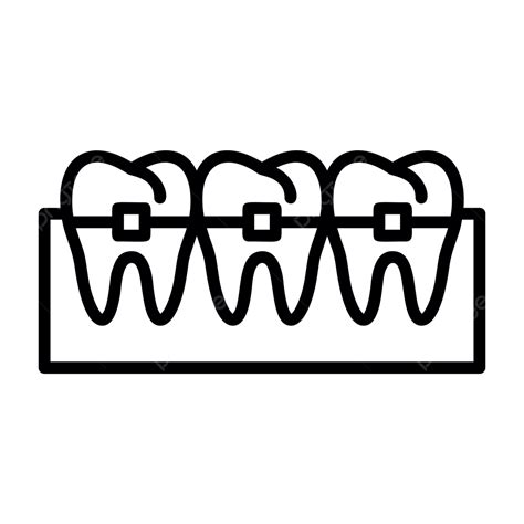 Braces Line Icon Vector Braces Icon Braces Care Png And Vector With