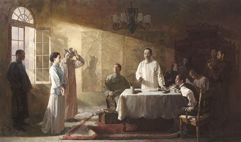 油画蔡元培与光复会油画超高清大图原图扫描真迹全图书画图片下载