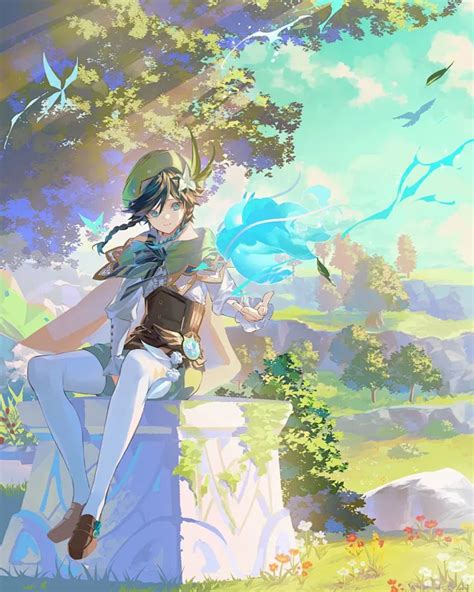 原神 温迪 花瓣网