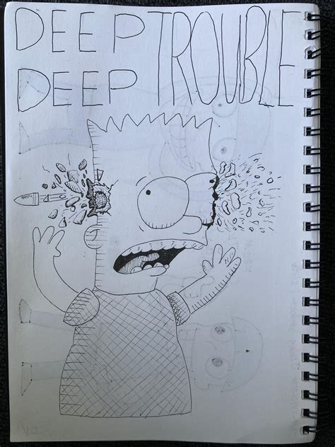 Dead Bart Drawing To Celebrate Tree House Of Horror Time R Thesimpsons