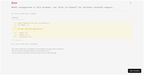 pixi js keyboard examples codesandbox