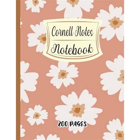 Cornell Notes Notebook Cute Flowers Floral Cornell Notes Cornell