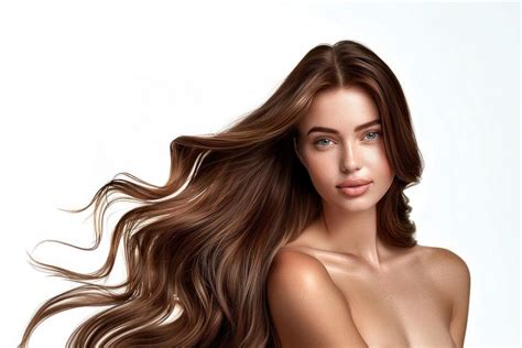 Lustrous Brunette Hair Model Portrait Free Photo Rawpixel