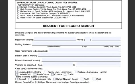 Free Orange County Records Criminal Court Marital And Warrants