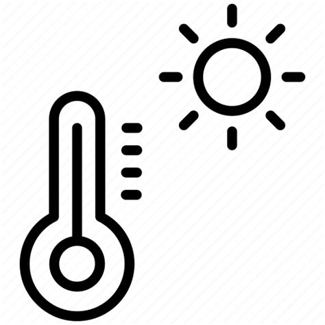 Temperature Thermometer Weather Medical Cold Fever Forecast Icon