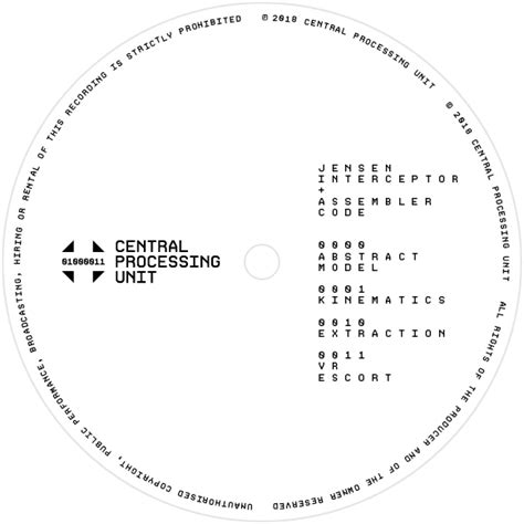 Central Processing Unit Jensen Interceptor And Assembler Code Kinematics