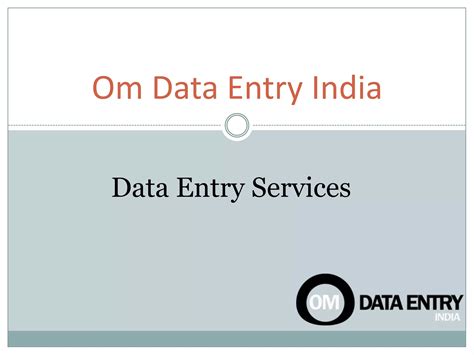 Data Entry India Pptx
