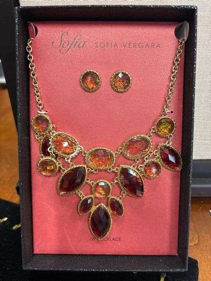 Sofia Vergara Necklace And Earrings Set • Looks New • Office Duck Soup Auctions