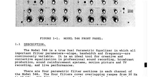 Infrequent Sound [sex Tex] Technology Urei 546 Dual Parametric