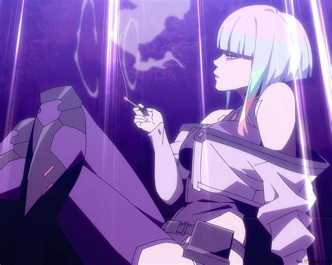 Lucy Fumando De Cyberpunk Edgerunners Serie De Anime De Netflix 4k