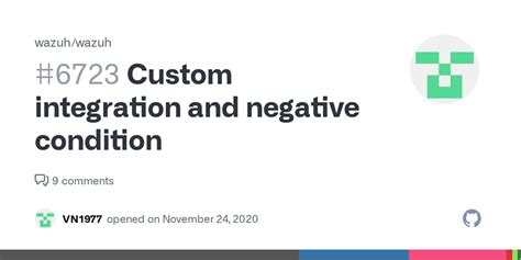 Custom Integration And Negative Condition · Issue 6723 · Wazuhwazuh
