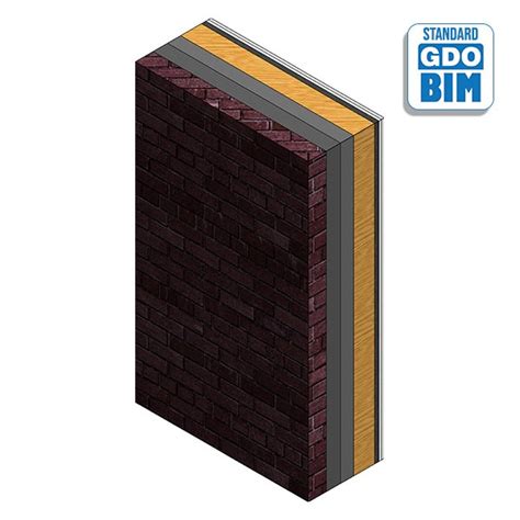 Bim Objects Brick Clt Wall At Residential Area 496mm Bimetica