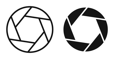 Aperture Line Icon Set 47091759 Vector Art At Vecteezy