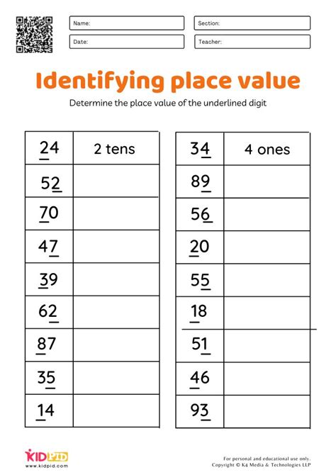 Place Value Worksheets For 1st Grade Place Value Worksheets 1st Grade