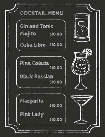 Chalkboard Menu Templates Free Customize Download