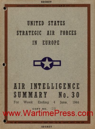 Air Intelligence Summary 1944 06 04 Nr 30 Pdf Wartime Press