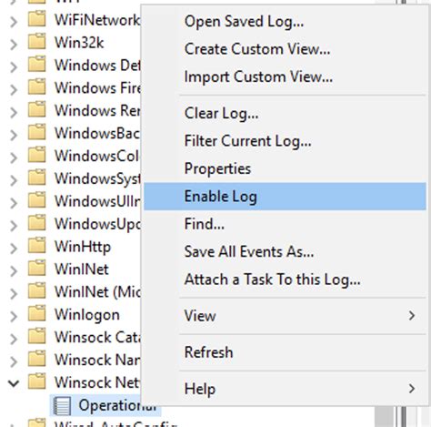 Winsock Logging Enable View And Export Automox