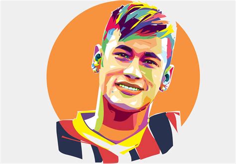 Neymar Soccer Player Vector Popart Portrait 149683 Vector Art At Vecteezy