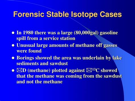 Ppt The Use Of Isotope Geochemistry In Forensic Geology Stable