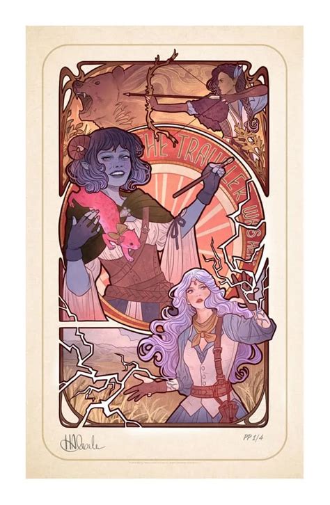 Critical Role Art Print Laura Bailey 10th Anniversary Art Nouveau