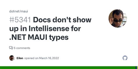 Docs Don T Show Up In Intellisense For NET MAUI Types Issue Dotnet Maui GitHub