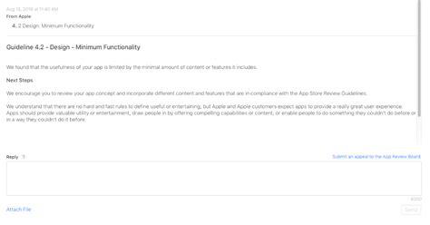 apple app store rejection my situation