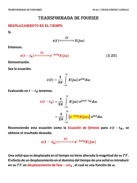 Ejemplos Tf Descargar Gratis Pdf Integral Transformada De Fourier