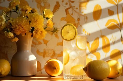 Premium Photo Lemonade With A Burst Of Sunshine Lemonade Image