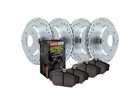 Stoptech Camaro Sport Axle Drilled And Slotted Brake Rotor And Pad Kit