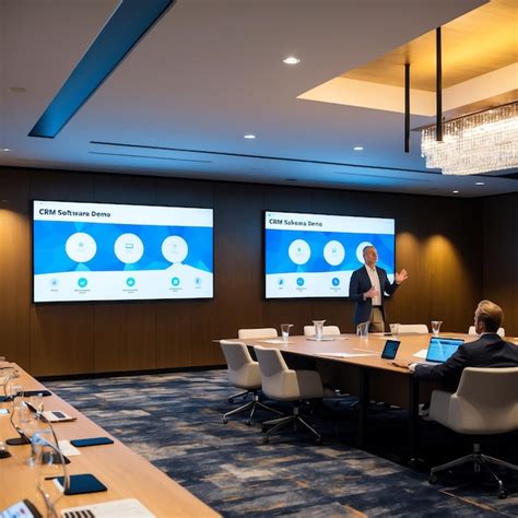 Professional Crm Image With Advanced Software Interface Premium Ai Generated Image