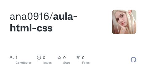 GitHub Ana Aula Html Css
