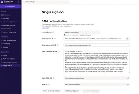 How To Set Up Sso For Proton Pass Proton