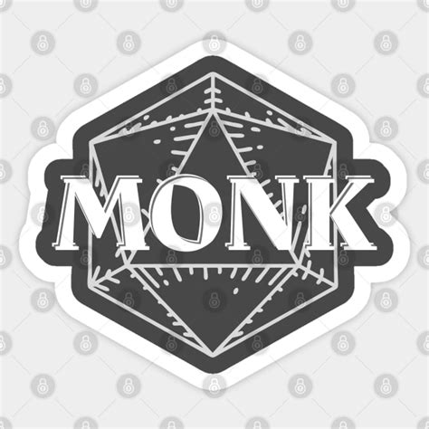 Monk Class Dnd D20 Symbol Dnd Monk Sticker Teepublic