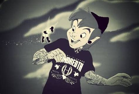 Goth Peter Pan And Tink Punk Disney Disney Punk Edits Disney