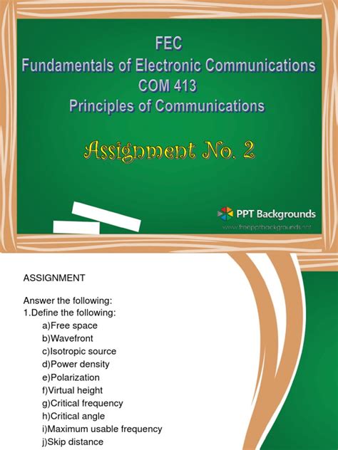 Radio Wave Propagation Assignment Pdf