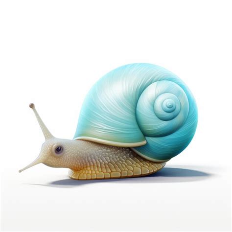 Premium Ai Image Snail Isolated On White Background