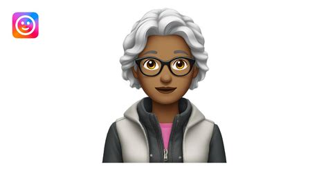 Young Grey Haired Fashionable Woman Emoji Ai Emoji Generator