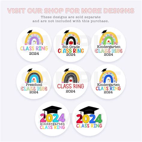 Printable Class Ring Stickers For Ring Pop Kindergarten Class Ring