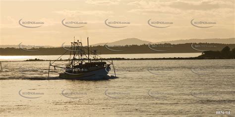 Prawn Trawler On The Clarence River Nsw Aerial Photography