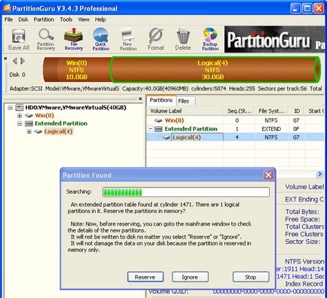 Recover Partition Using Partitionguru