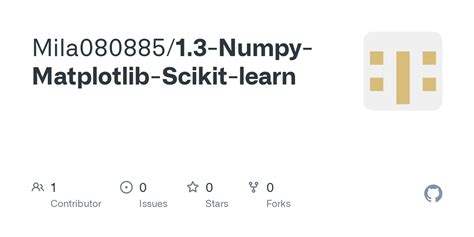 Github Mila Numpy Matplotlib Scikit Learn