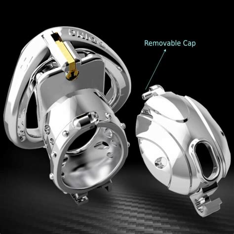 Metal Double Lock Male Chastity Cage With Hinged Ring