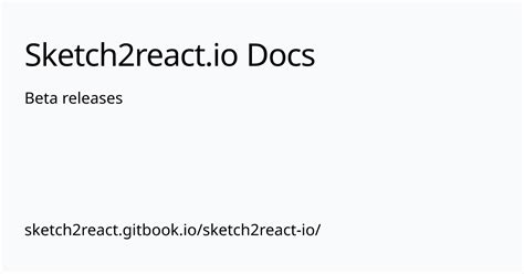 beta releases docs
